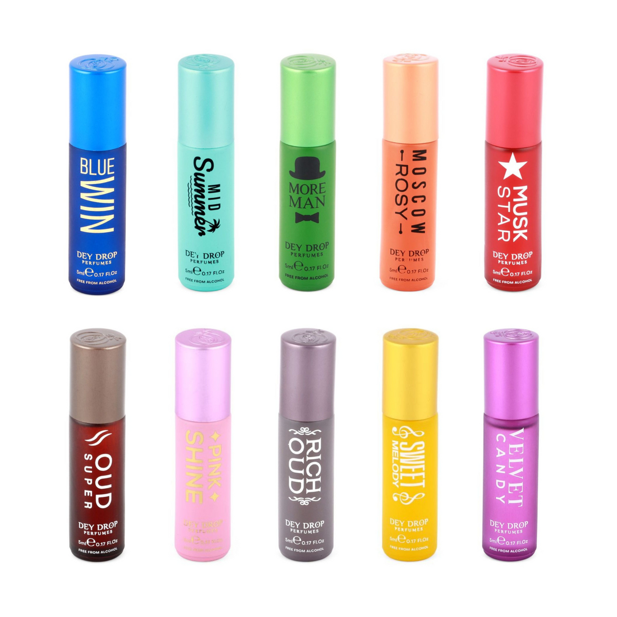 Dey Drop Assorted, 5ML Rollerball Eau De Parfum for Unisex – Tihama ...